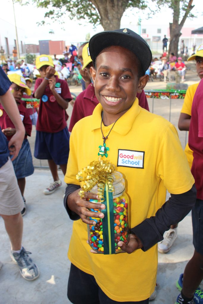 Goodwill School Student wins a prize at children’s school day.